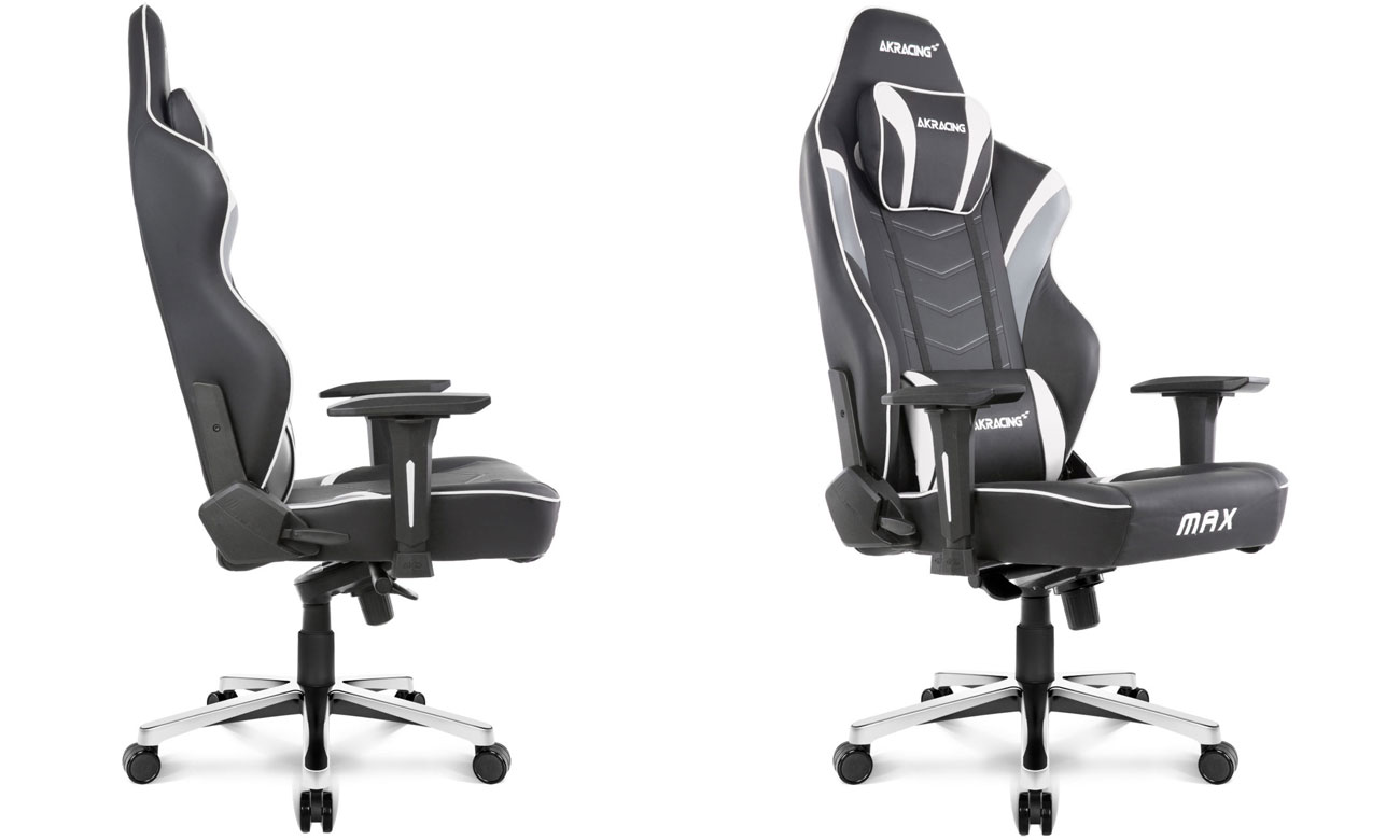 AKRACING MASTERS MAX (Czarno-Biały) - Sklep internetowy - al.to