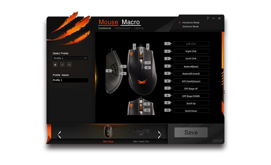 ASUS Strix Claw - Myszki przewodowe - Sklep komputerowy - x-kom.pl