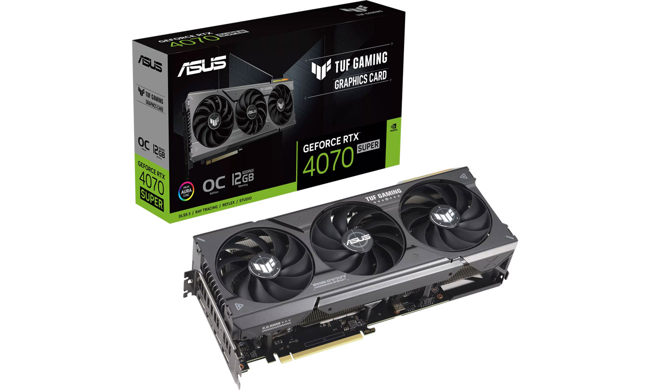 ASUS GeForce RTX 4070 SUPER TUF GAMING OC 12GB GDDR6X - Karty graficzne ...