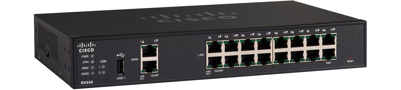 Cisco RV345P (2xWAN 16xLAN) VPN 8xPoE - Routery - Sklep komputerowy - x ...