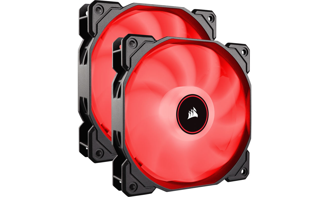 Corsair AF140 LED 2018 Red Dual Pack 2x140mm - Wentylatory do komputera ...