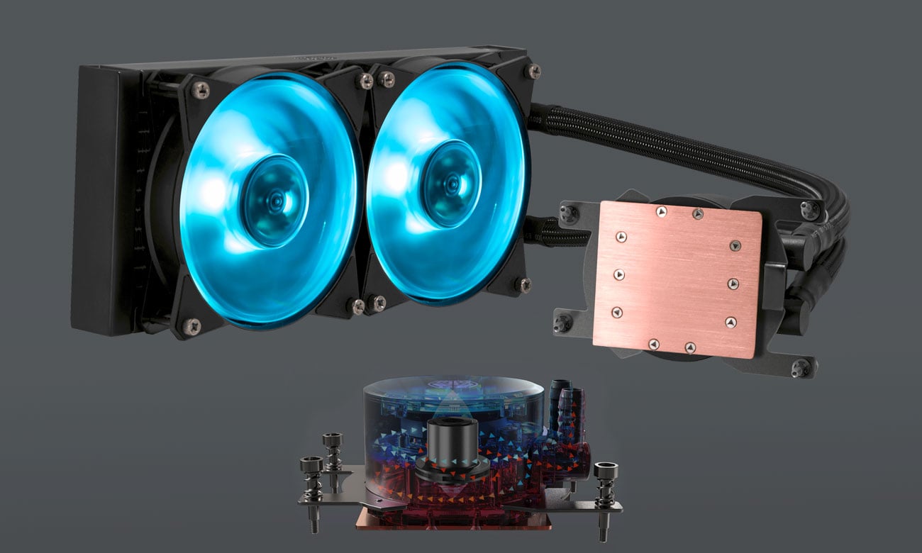 Cooler Master MasterLiquid ML240 RGB TR4 2x120mm - Chłodzenia ...