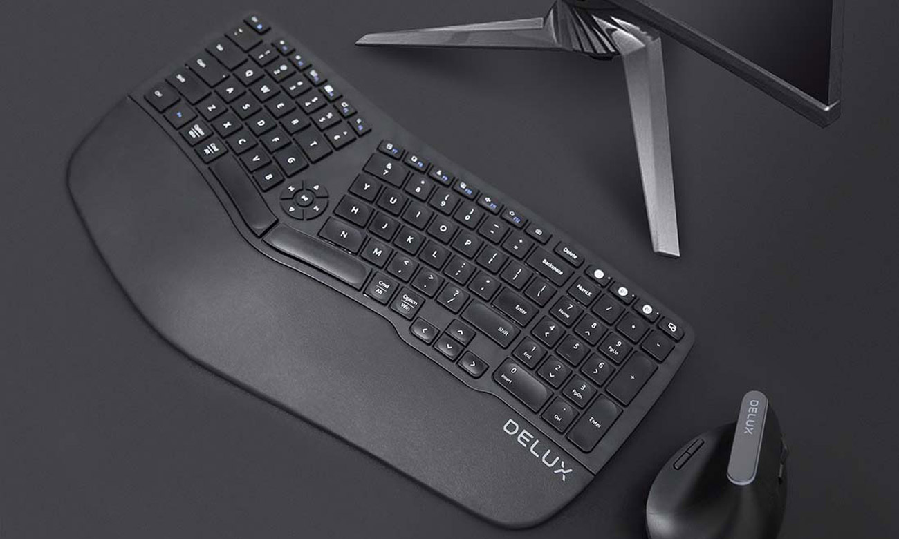 Delux GM902 2.4G + BT 4.0 (Ergonomic) - Klawiatury bezprzewodowe ...