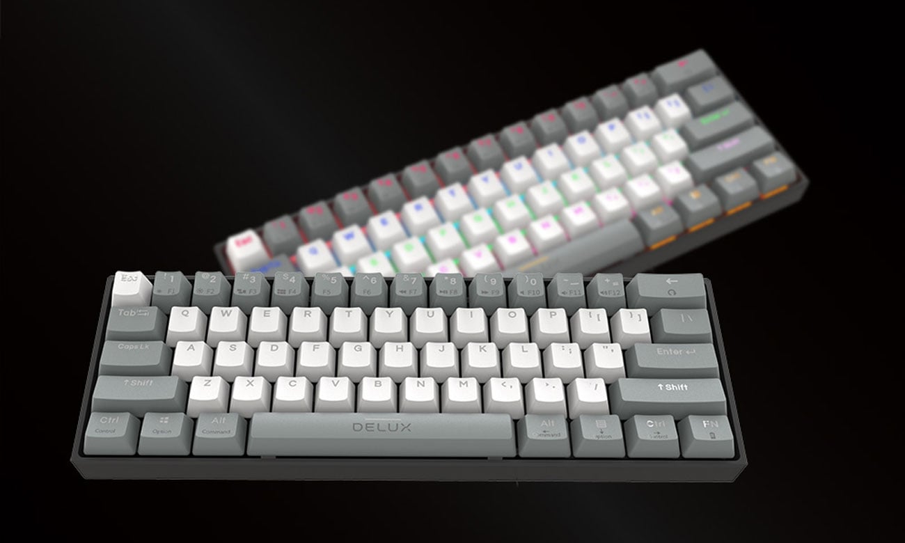 Delux KM33 BT RGB (Outemu brown) - szaro-biała - Klawiatury ...