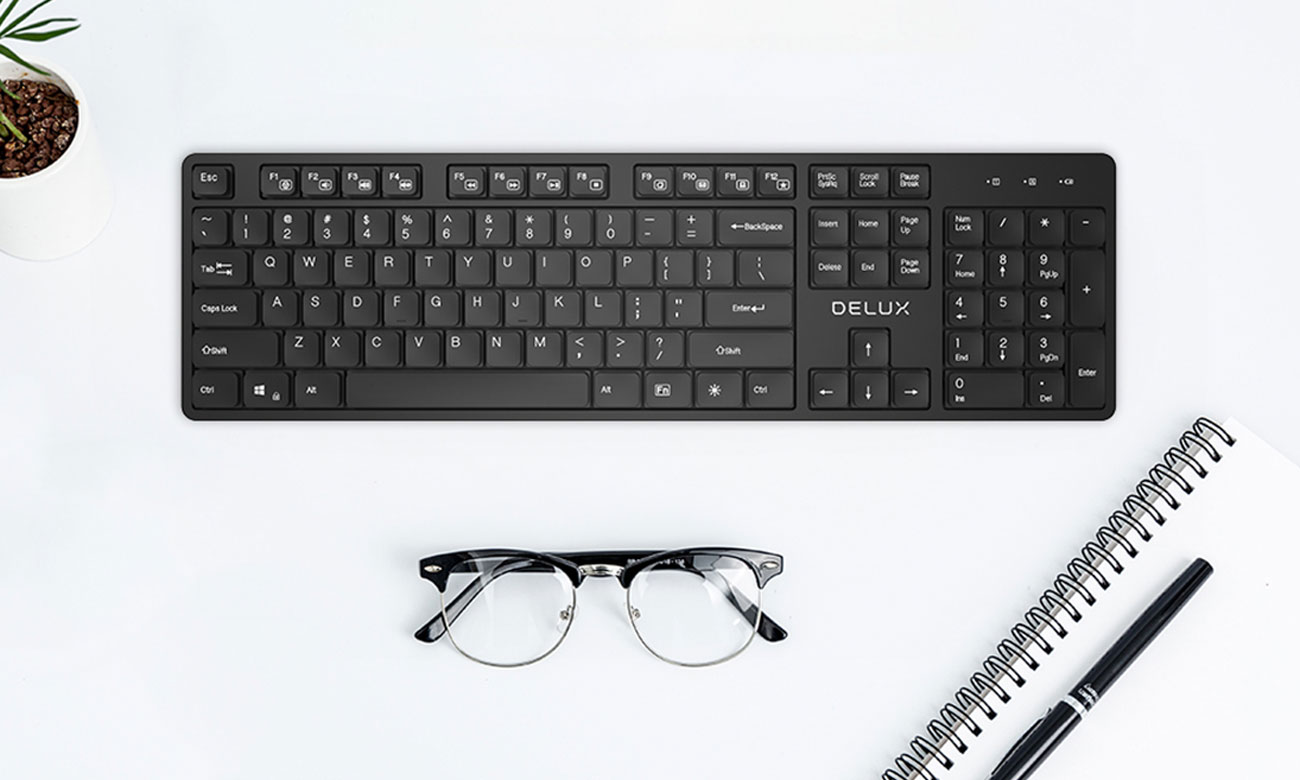 Delux SK800GL 2.4G Silent RGB - Klawiatury bezprzewodowe - Sklep ...