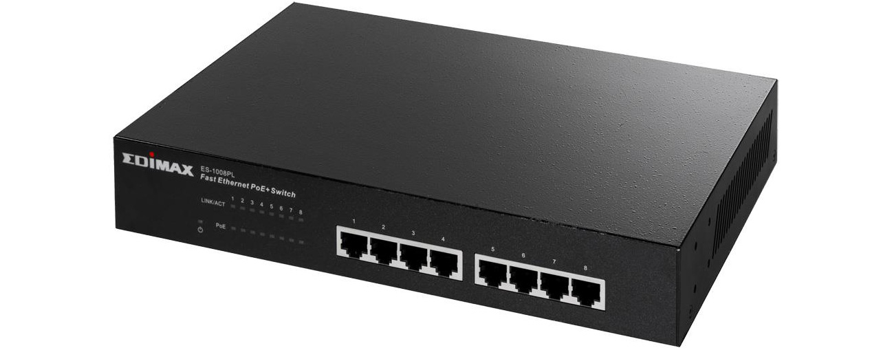 Edimax 8p ES-1008PL (8x10/100Mbit PoE+) - Switche - Sklep komputerowy ...