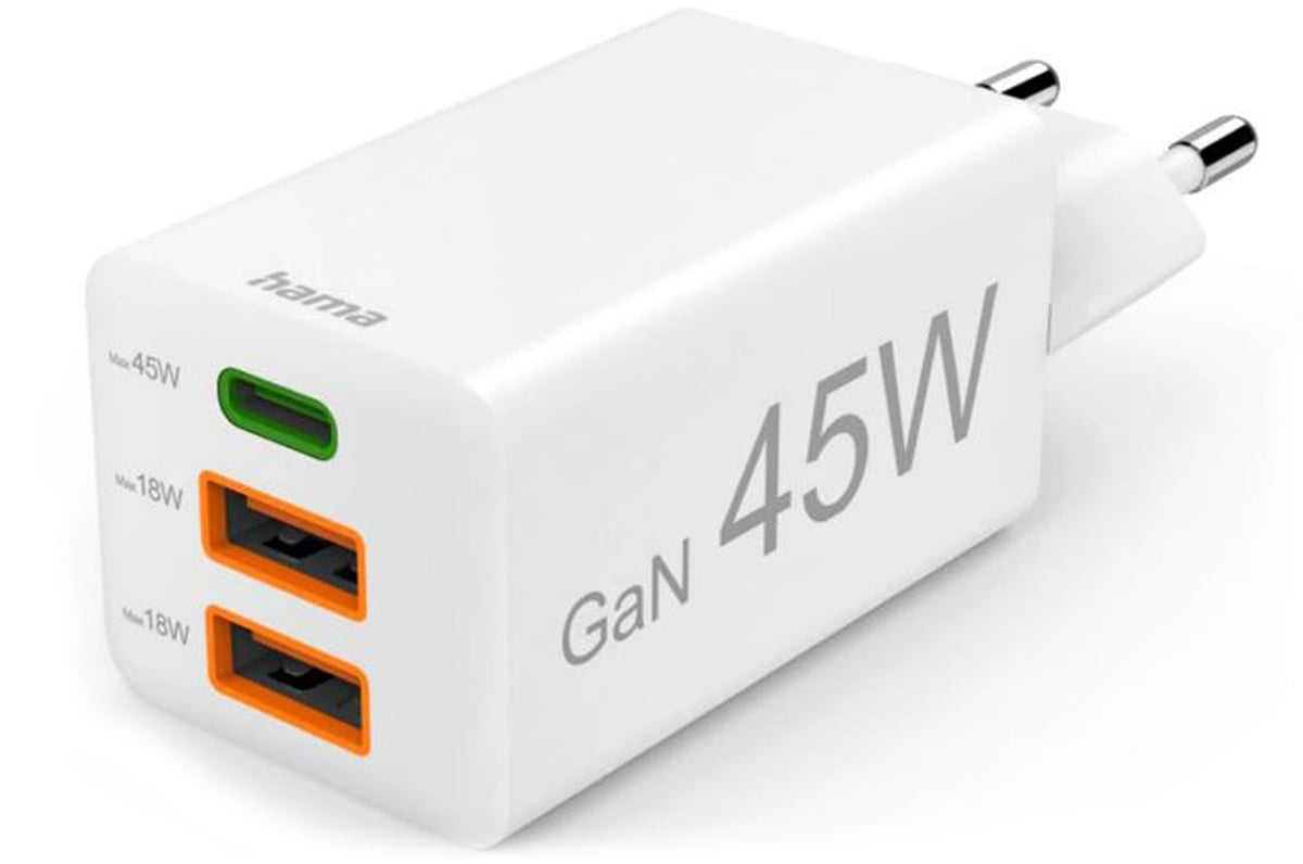 Hama Ładowarka sieciowa Mini 45W 1xUSB-C, 2xUSB-A - Ładowarki do ...