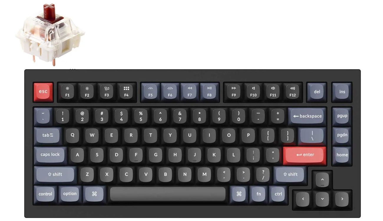 Keychron Q1-C3 - Klawiatury przewodowe - Sklep komputerowy - x-kom.pl