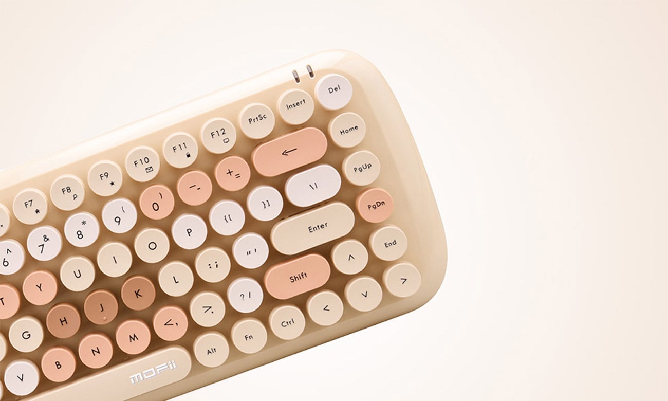 Mofii Zestaw bezprzewodowy Candy 2.4G beżowy - Zestawy klawiatura i ...