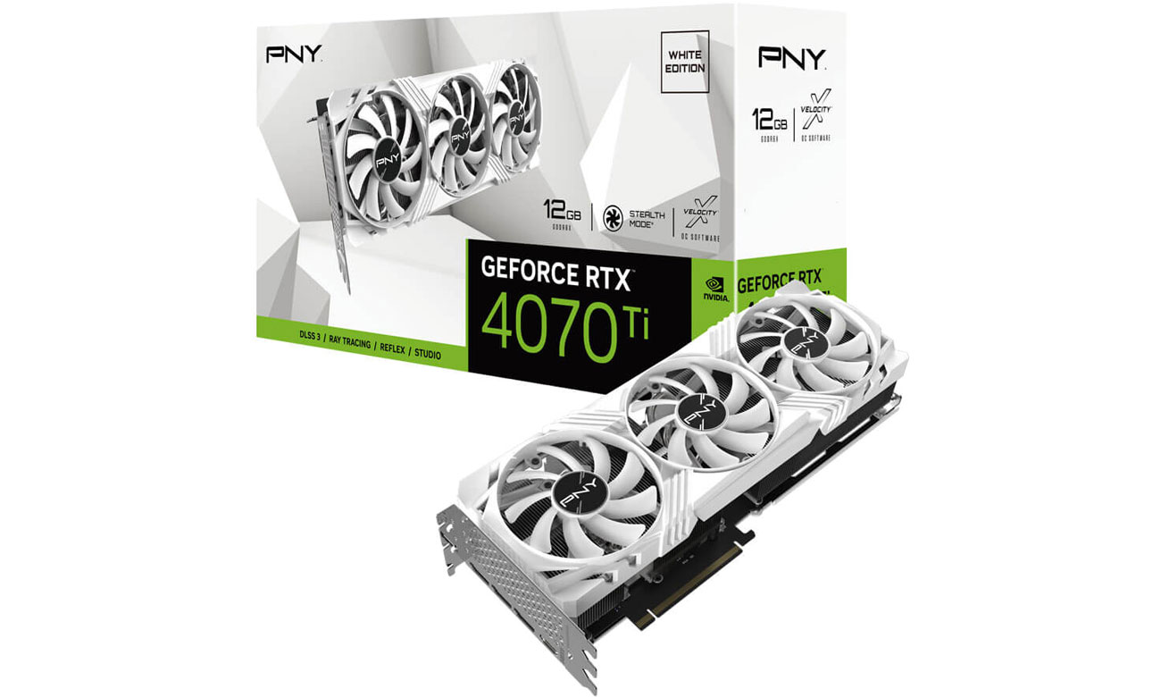PNY GeForce RTX 4070Ti LED Verto White Edition 12GB GDDR6X - Karty ...