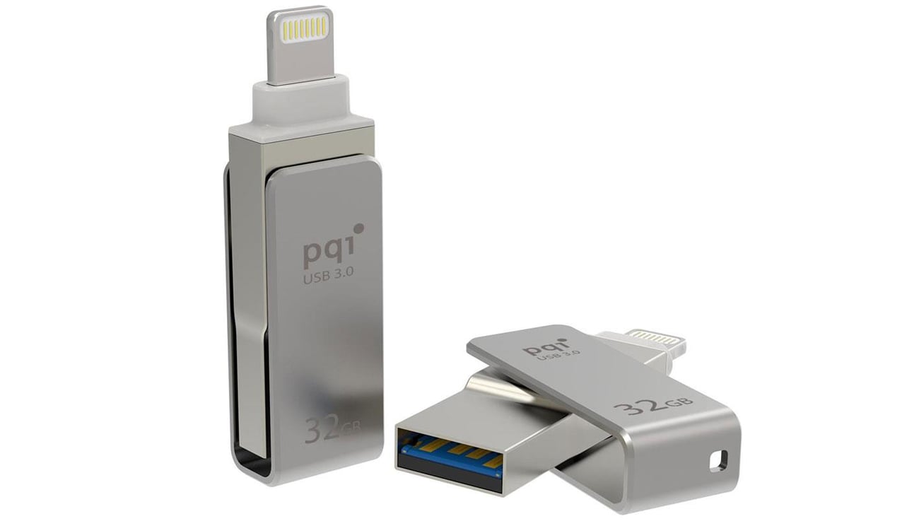PQI 32GB iConnect Mini gray (USB 3.0+Lightning) - Pendrive (pamięci USB ...