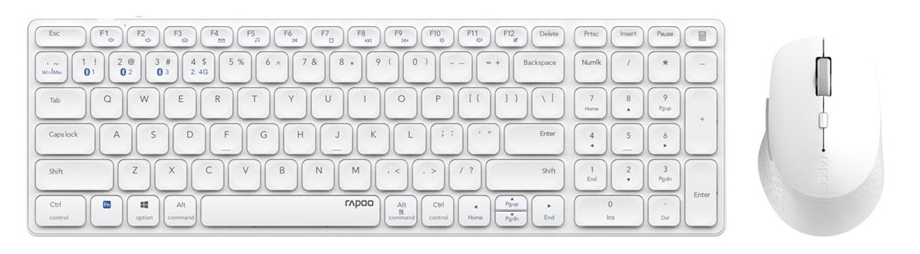 RAPOO Zestaw bezprzewodowy 9700M Blade biały - Zestawy klawiatura i ...