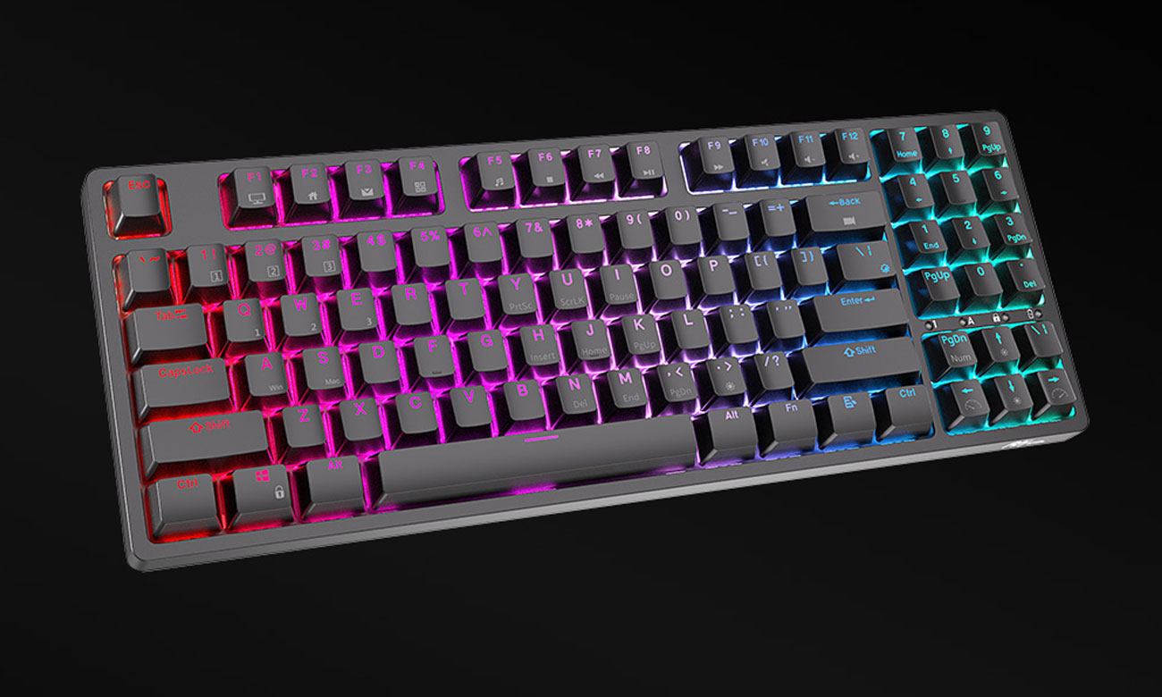 Royal Kludge RK92 RGB (Red switch) - Czarna - Klawiatury bezprzewodowe ...