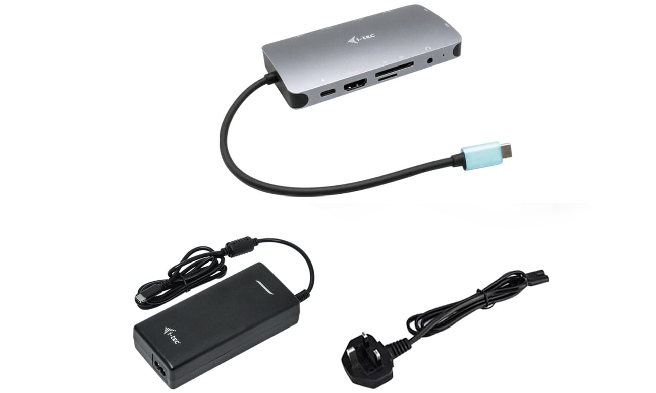 i-tec USB-C Metal Nano Travel Dock HDMI LAN SD PD100W Charger 112W ...