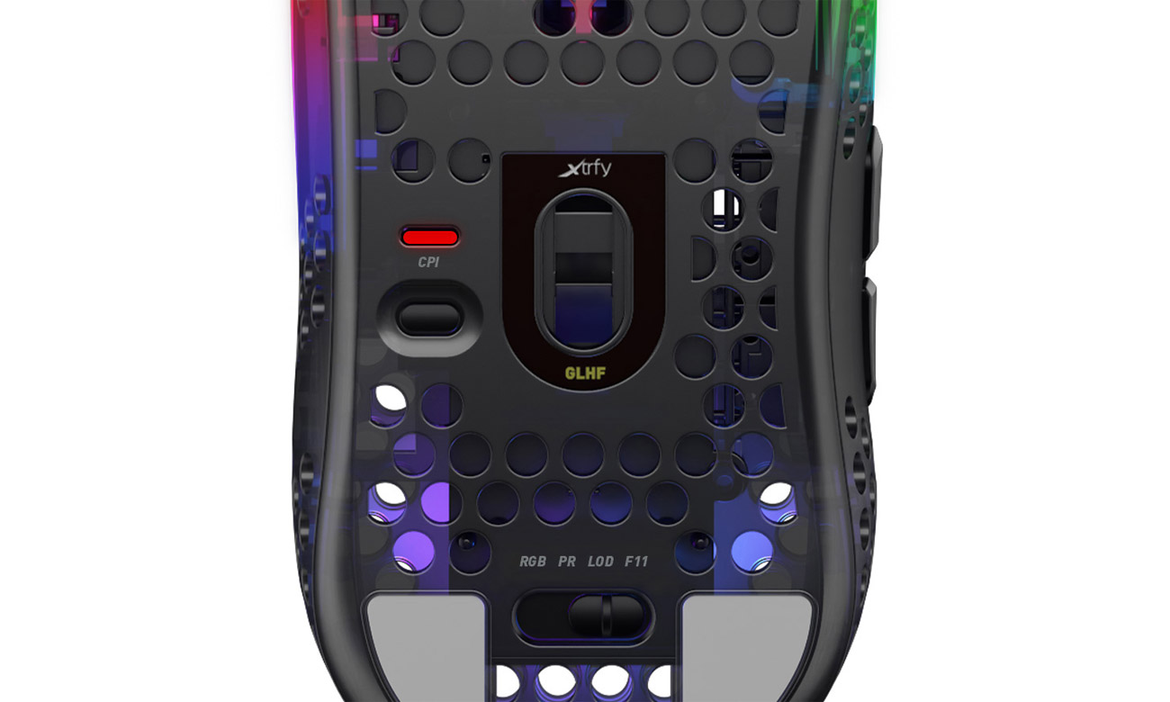 Xtrfy MZ1 RGB Rail (Transparent Black) - Myszki przewodowe - Sklep internetowy - al.to